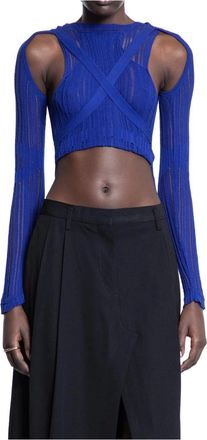 Halos Halos, Femme, Pulls, Bleu, Taille: 42 FR Corsico Sleeves