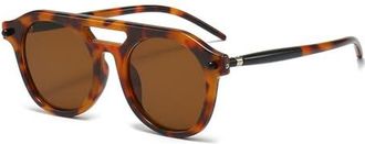 Generic Lunettes de soleil pour femmes vintage rondes lunettes de soleil hommes tendance lunettes de soleil de luxe UV400 lunettes, léopard, Taille unique