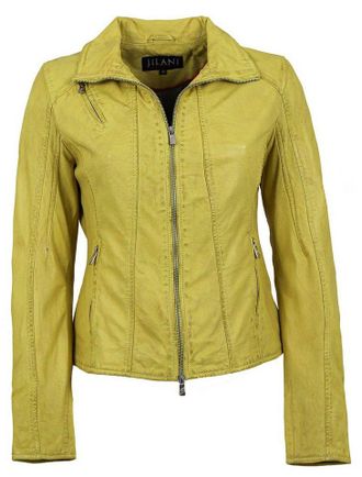 Jilani Lederjacke Halina Jilani - Damen Lederjacke Lammnappa gelb antik