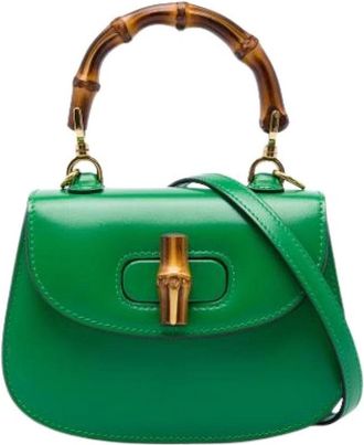 Gucci Sac &agrave; main Pre-owned Bamboo &agrave; poign&eacute;e sup&eacute;rieure - Femme - Pre-owned - Vert - Taille: ONE Size