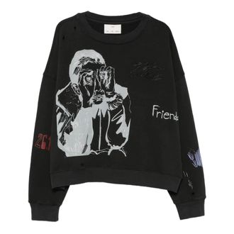 Song for the Mute Peaking Kid Relaxed Pullover - - Sweatshirts & Hoodies - Herren - Schwarzk - XL