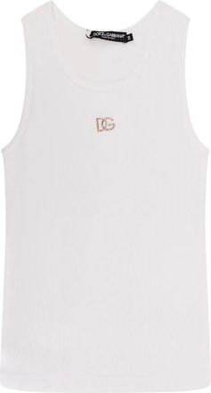 Dolce & Gabbana Femme, Tops, Blanc, Taille: 40 FR Canotta