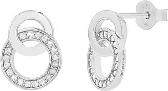 Tom Tailor Tom Tailor Ohrstecker f&uuml;r Damen, Sterling Silber 925, mit Zirkonia, 13 mm, silber, Geschenkidee, Ohrschmuck, Damenschmuck, 2100574