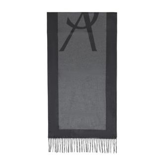 Saint Laurent Dunkelgrauer Graphit Schal - - Accessories - Herren - Grau - ONE SIZE