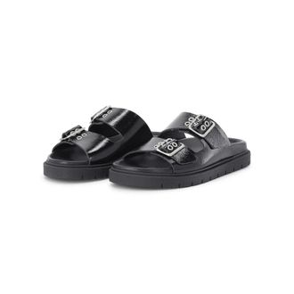 Copenhagen Femme, Chaussures, Noir, Taille: 41 EU Double Buckle Slides