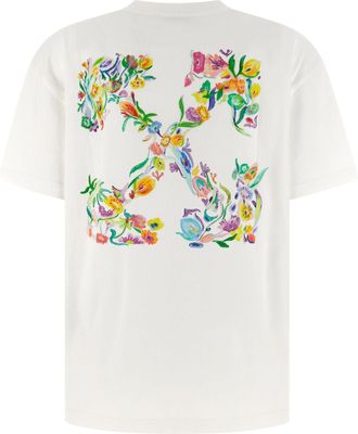 Off-white Logo-Print Cotton T-Shirt - white