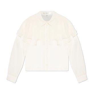 Frame Denim Seiden Cape Bluse - - Blouses & Shirts - Damen - Beige - L