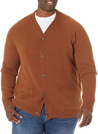 Amazon Essentials Cardigan &Agrave; col en V en Laine dagneau avec Poches (Pr&eacute;c&eacute;demment Goodthreads) Homme, Brun, XXL Taille Tall