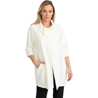Joseph Ribkoff Klassischer Cocoon-Mantel - - Jackets - Damen - Wei&szlig; - 3XL