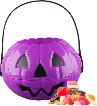 Generic Halloween K&uuml;rbiseimer, S&uuml;&szlig;igkeiten- oder Saures-Eimer | S&uuml;&szlig;igkeitenbeutel mit K&uuml;rbiseimer, S&uuml;&szlig;igkeiteneimer f&uuml;r S&uuml;&szlig;igkeitenbeutel, K&uuml;rbiseimer, faltba