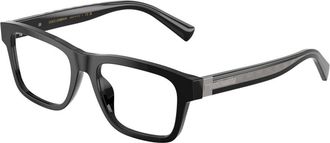 Dolce & Gabbana Homme, Accessoires, Noir, Taille: 53 MM Monture optique rectangulaire