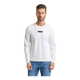 Yes-Zee YES Zee, Homme, Tops, Blanc, Taille: 2XL T-shirt &agrave; Manches Longues en Coton
