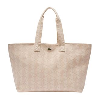 Lacoste Sac Cabas XL Summer Pack - L&Eacute;l&eacute;gance Jacquard - - Bags - Damen - Beige - ONE SIZE