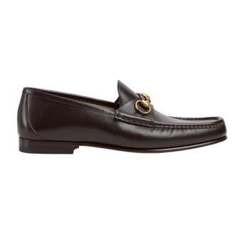 Gucci Dunkelbraune Leder Horsebit Loafers - - Shoes - Herren - Braun - 44 1/2 EU
