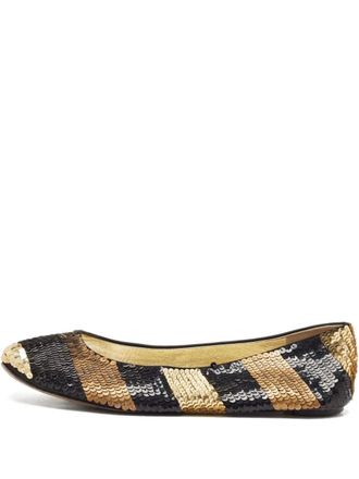 Dolce & Gabbana ballerines à sequins - Noir