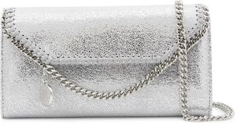 Stella McCartney Stella McCartney Hobo Bags - Silver Faux Leather Continental Wallet Crossbody B - Gr. unisize - in Wei&szlig; - f&uuml;r Damen