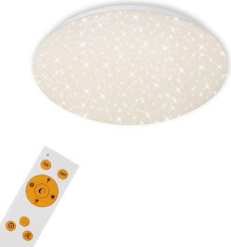 Briloner Briloner Leuchten - LED Deckenleuchte Dimmbar, inkl. Fernbedienung, Farbtemperatursteuerung, Deckenlampe 15 Watt, 1300 Lumen, Durchmesser 28 cm, Wei&szlig;