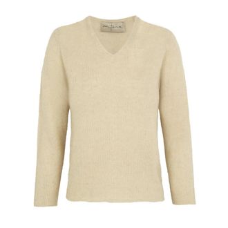 Cortana Hana- Top aus Baby-Alpaka- Kaschmir und Seide elfenbein - - Knitwear - Damen - Beige - XS