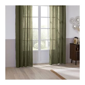 Atmosphera Atmosphera - Rideau &agrave; OEillets Linah 130x260cm Vert Kaki