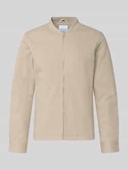 Lindbergh Slim Fit Jacke mit Stehkragen und Rei&szlig;verschluss