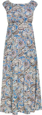 Usha Kleid Frauen blau mehrfarbig