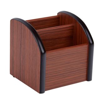 DOITOOL Holz Stiftehalter Mehrfachfach Stiftek&ouml;cher Tisch Organizer Aufbewahrungsbox F&uuml;r B&uuml;ro Zuhause