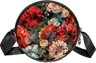 Generic Sac &agrave; bandouli&egrave;re rond pour femme, petit sac &agrave; bandouli&egrave;re color&eacute; avec fermeture &eacute;clair, bretelles r&eacute;glables, sac &agrave; main rond d&eacute;contract&eacute; pour femmes 