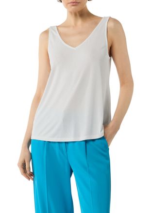 Comma V-Neck-Shirt aus Jersey mit gekreuzten Tr&auml;gern