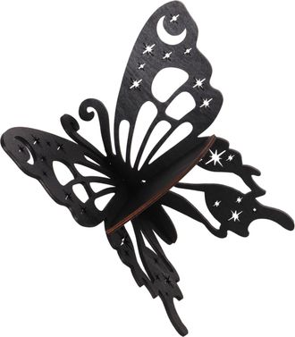 NUOBESTY Eckregal Aus Holz Schmetterlings-eckregal Zur Wandmontage Wandregal F&uuml;r Aufbewahrung Passend F&uuml;r Schlafzimmer Badezimmer Wohnzimmer