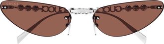 Gucci Cat-Eye Sonnenbrille - - Accessories - unisex - Grau - 63 MM