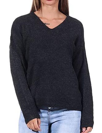 Only Pull en Maille ONLCAMILLA Pull en Maille Dark Grey Melange XL Dark Grey Melange XL