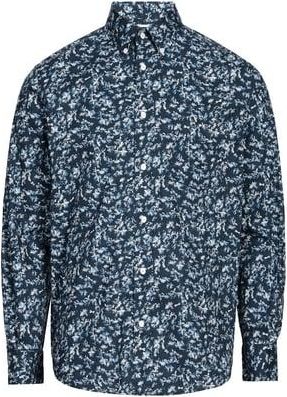 Eden Park Baumwollmusterhemd - Blau