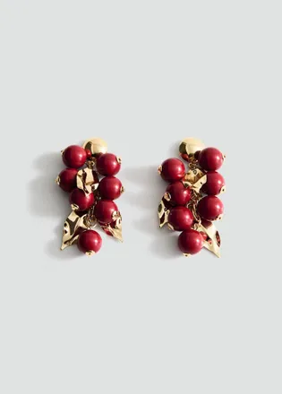 Mango Boucles doreilles pendantes fruit or - Femme - Taille unique - MANGO