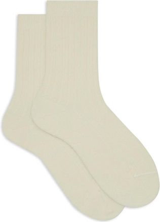 Gallo Gallo, Femme, Sous-v&ecirc;tements, Blanc, Taille: ONE Size Chaussettes Courtes Unies C&ocirc;tel&eacute;es