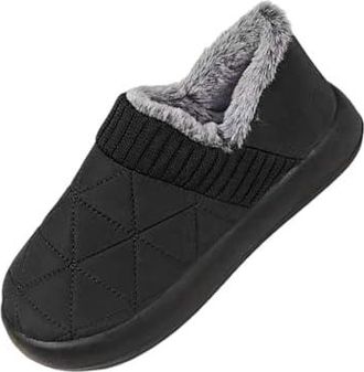 Generico Bottes dhiver imperm&eacute;ables coupe-vent pour femme, bottines noires pour femme, chaudes, bottines, fourrure, baskets &agrave; lacets de marche, chaussures de n