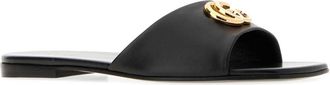 Gucci Nappa Leather Slide - Black