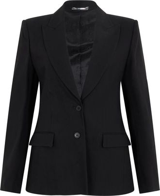 Alberta Ferretti Femme, Vestes, Noir, Taille: 44 FR Blazer crois&eacute; &agrave; revers