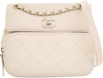 Chanel Pre-owned Classic Flap Crossbody - Femme - Pre-owned - Blanc - Taille: ONE Size
