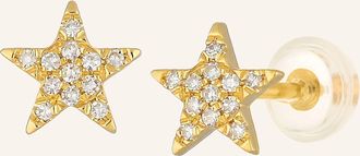 Leaf Ohrstecker Star 18 Karat Gelbgold Mit Diamanten gold