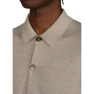 Fa&ccedil;onnable Cardigan col classique en maille de coton