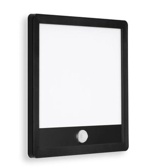 Telefunken LED Au&szlig;enwandleuchte, Au&szlig;enwandlampe inkl. Bewegungsmelder, inkl. D&auml;mmerungssensor, Backlight Effekt, 15 Watt, 2.000 Lumen, IP44, Quadratisch, Wei&szlig;/Sc