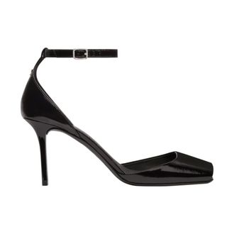 Courr&egrave;ges Femme, Chaussures, Noir, Taille: 38 EU Escarpins Peep Toe en Vinyle