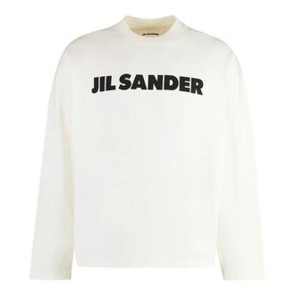 Jil Sander Homme, Tops, Beige, Taille: XL T-shirt &agrave; Manches Longues en Coton