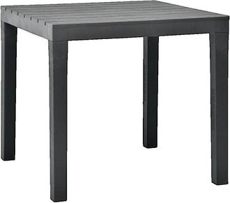 vidaXL Table &agrave; manger de jardin Plastique Gris 78x78x72 cm