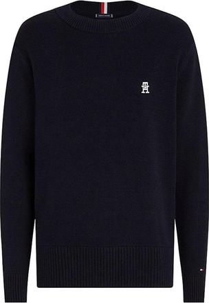 Tommy Hilfiger Homme, Pulls, Bleu, Taille: L Midweight Cotton Crew Neck