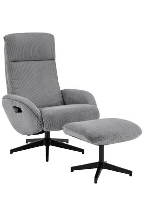 Xora Relaxsesselset, Schwarz, Dunkelgrau, Metall, Textil, 75x106x74 cm, Liegefunktion, Relaxfunktion, Wohnzimmer, Sessel, Relaxsessel