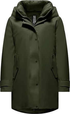 Bomboogie Femme, Manteaux, Vert, Taille: 44 FR Parka Courte Rembourr&eacute;e Primaloft avec Capuche