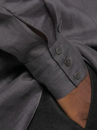 Cortana Mandarin Collar Shirt - Grey