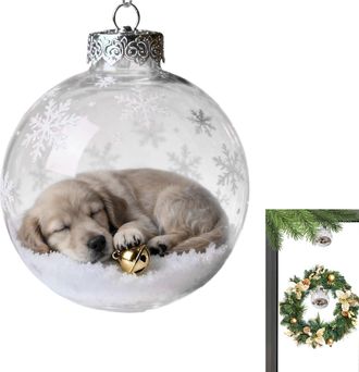 Generic Weihnachten - Transparenter Anh&auml;nger, Hundekugeln f&uuml;r Baum - f&uuml;r Einkaufszentrum, Schlafzimmer, Fenster, Gesch&auml;ft, Haus, Party, Festival