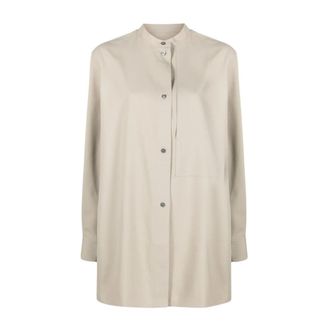 STUDIO NICHOLSON Kavali Langarmshirt mit Tasche - - Blouses & Shirts - Damen - Beige - M
